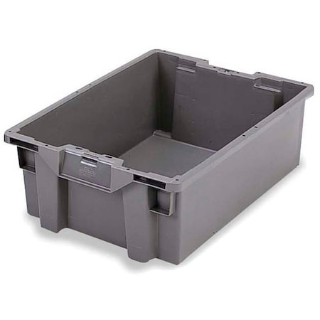 Orbis Stack-N-Nest Pallet Storage Container, 23-5/8 in L, 15-3/4 in W, Gray, Polyethylene GS6040 ...